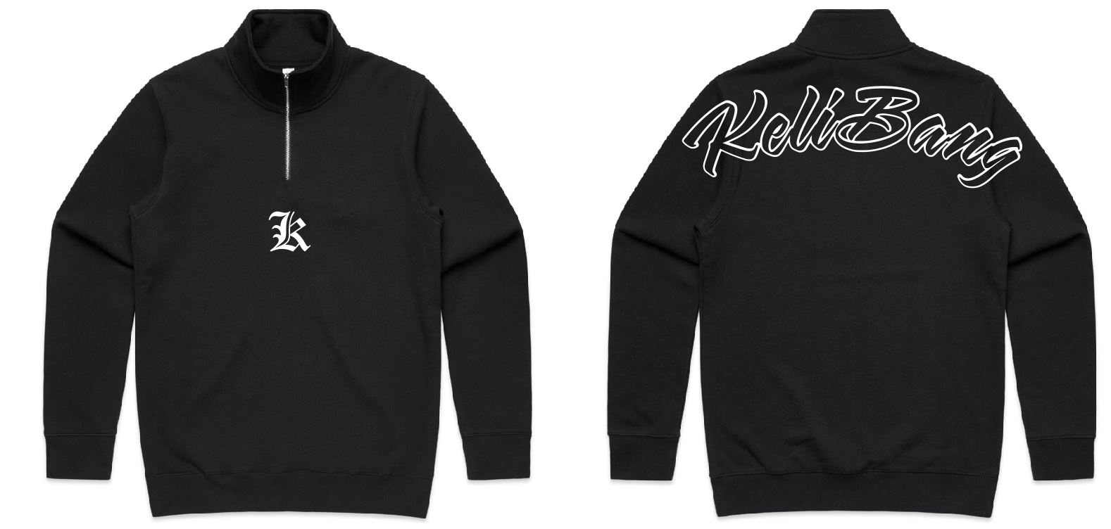 Black – Half Zip – Kelibang